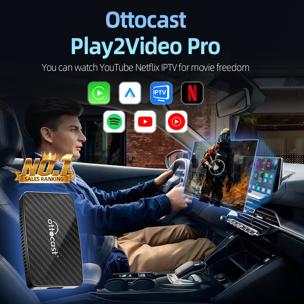Play2Video Wireless CarPlay/ Android Auto All-in-one Adapter - Ottocast – ottoaibox